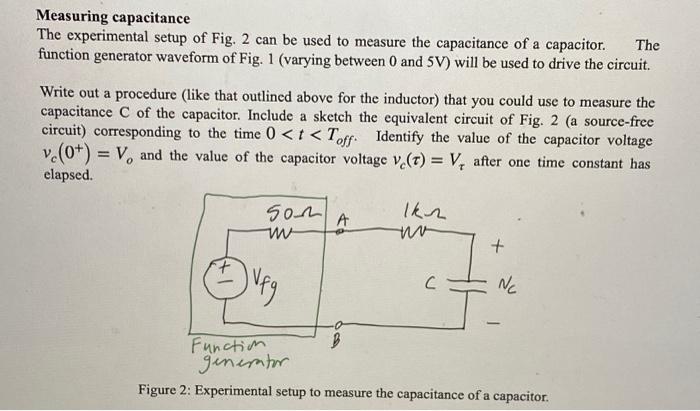 Solved Measuring capacitance The experimental setup of Fig. | Chegg.com