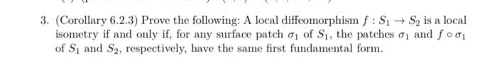 Solved 3. (Corollary 6.2.3) Prove the following: A local | Chegg.com