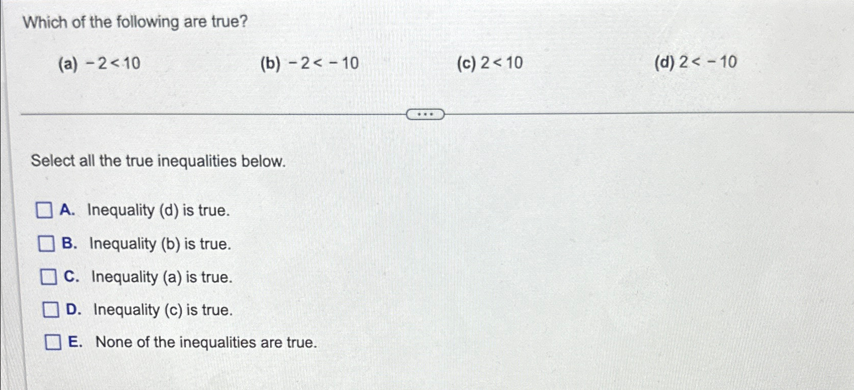 Solved Which of the following are | Chegg.com