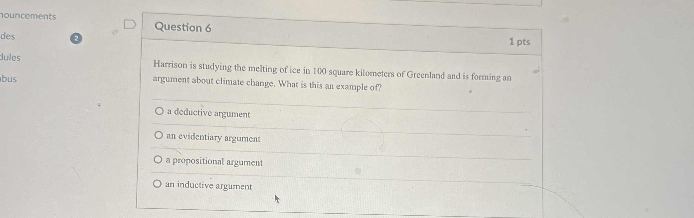 Solved louncementsdes2Question 61 ﻿ptsdulesHarrison is | Chegg.com