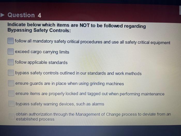 Solved Indicate below which items are NOT to be followed | Chegg.com