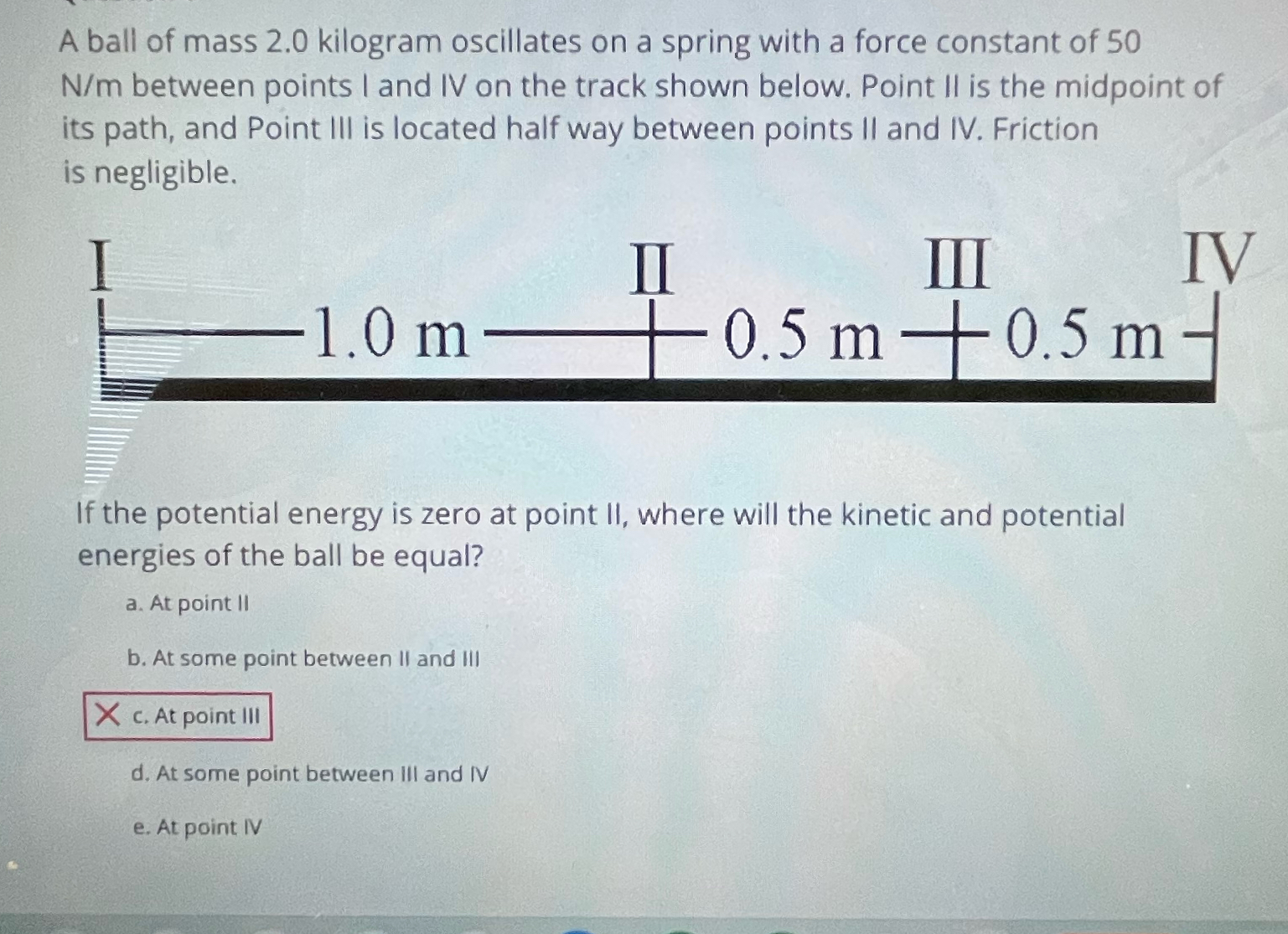 Solved A ball of mass 2.0 ﻿kilogram oscillates on a spring | Chegg.com