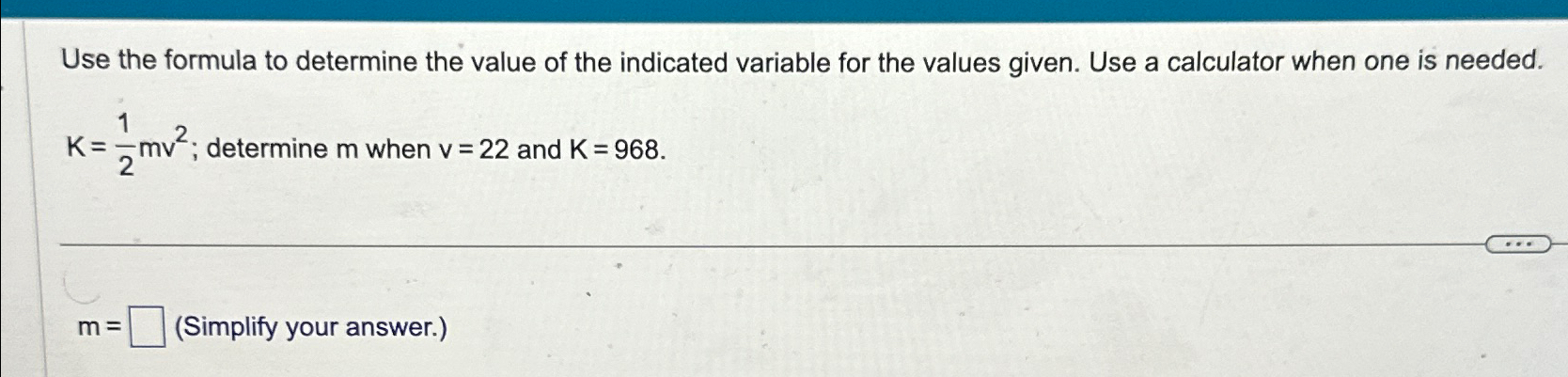 Solved Use the formula to determine the value of the | Chegg.com