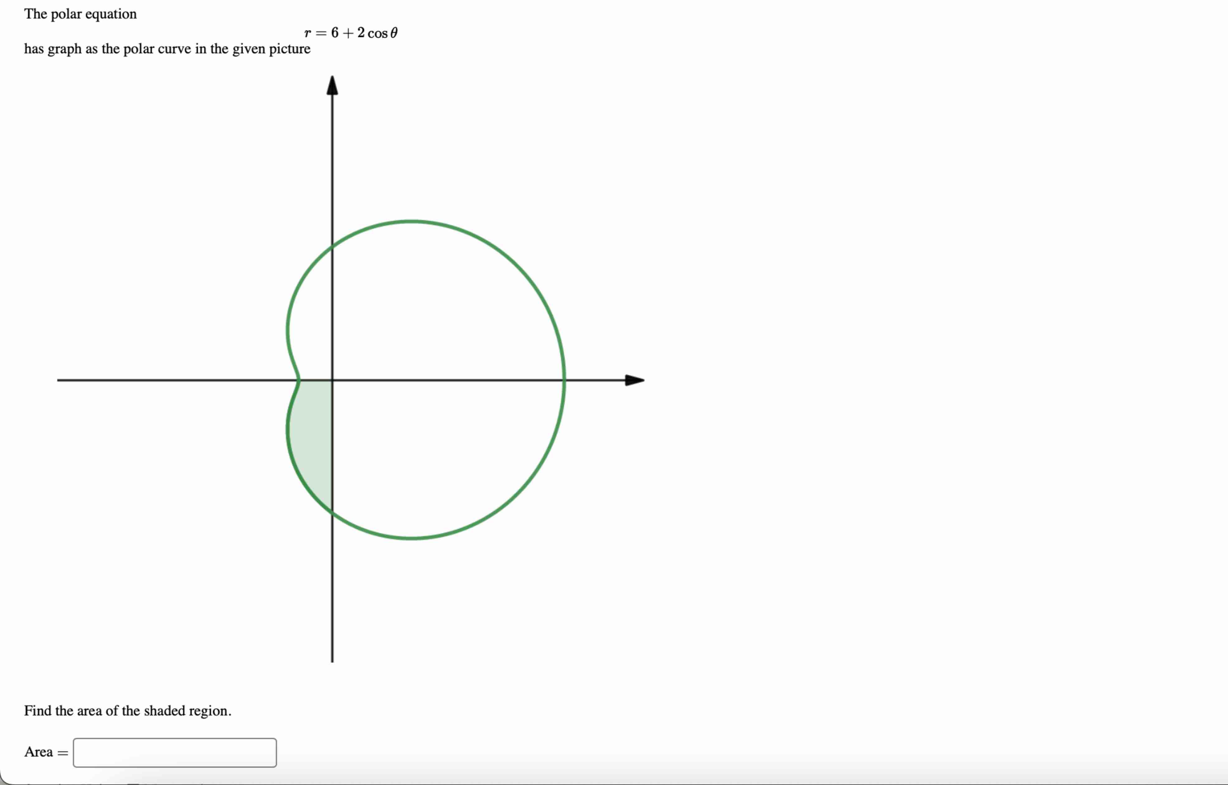 Solved The polar equationr=6+2cosθhas graph as ﻿the polar | Chegg.com