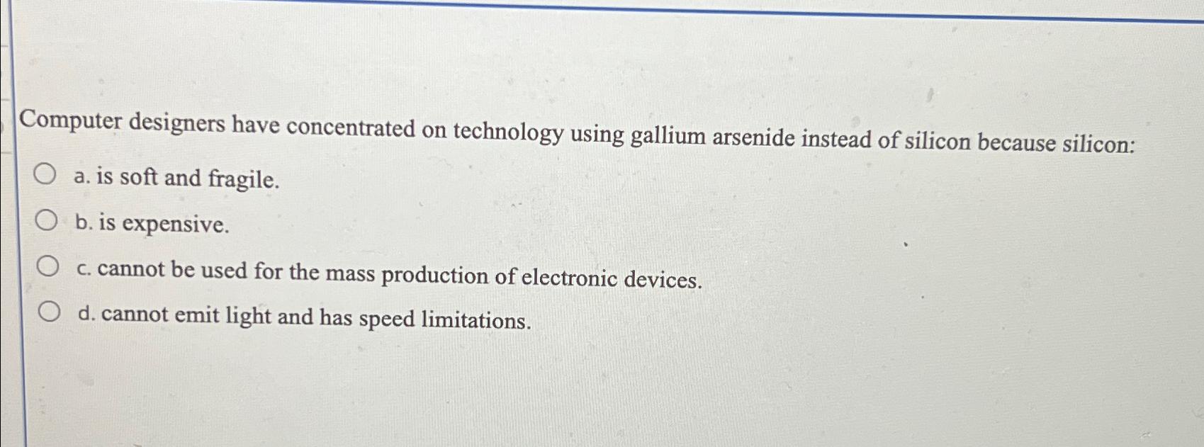 Solved Computer designers have concentrated on technology | Chegg.com