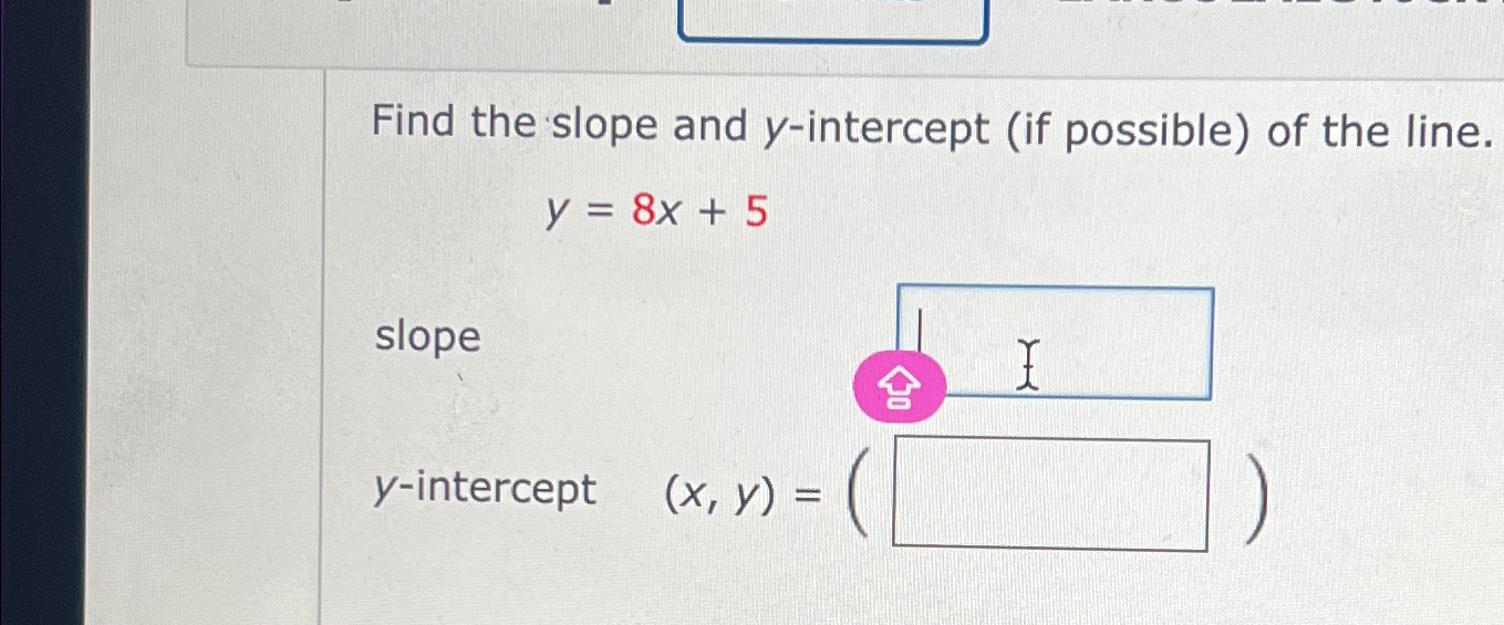 Solved Find the slope and y-intercept (if possible) ﻿of the | Chegg.com