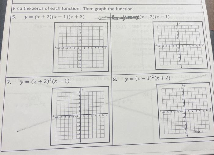 Solved Find the zeros of each function. Then graph the | Chegg.com