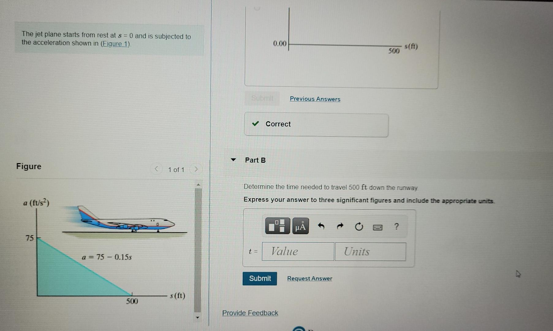 Solved The jet plane starts from rest at s = 0 and is | Chegg.com
