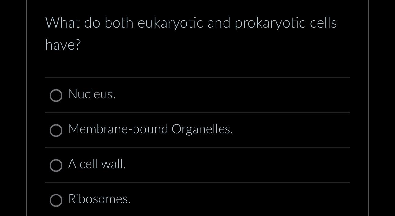 Solved What do both eukaryotic and prokaryotic cells | Chegg.com
