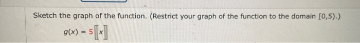 Solved Sketch the graph of the function. (Restrict your | Chegg.com