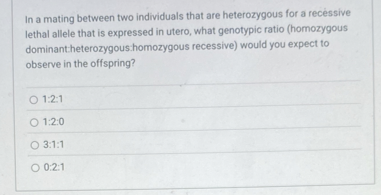Solved In a mating between two individuals that are | Chegg.com