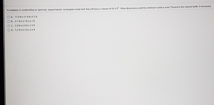 Solved A company is constructing an open-top, square based, | Chegg.com