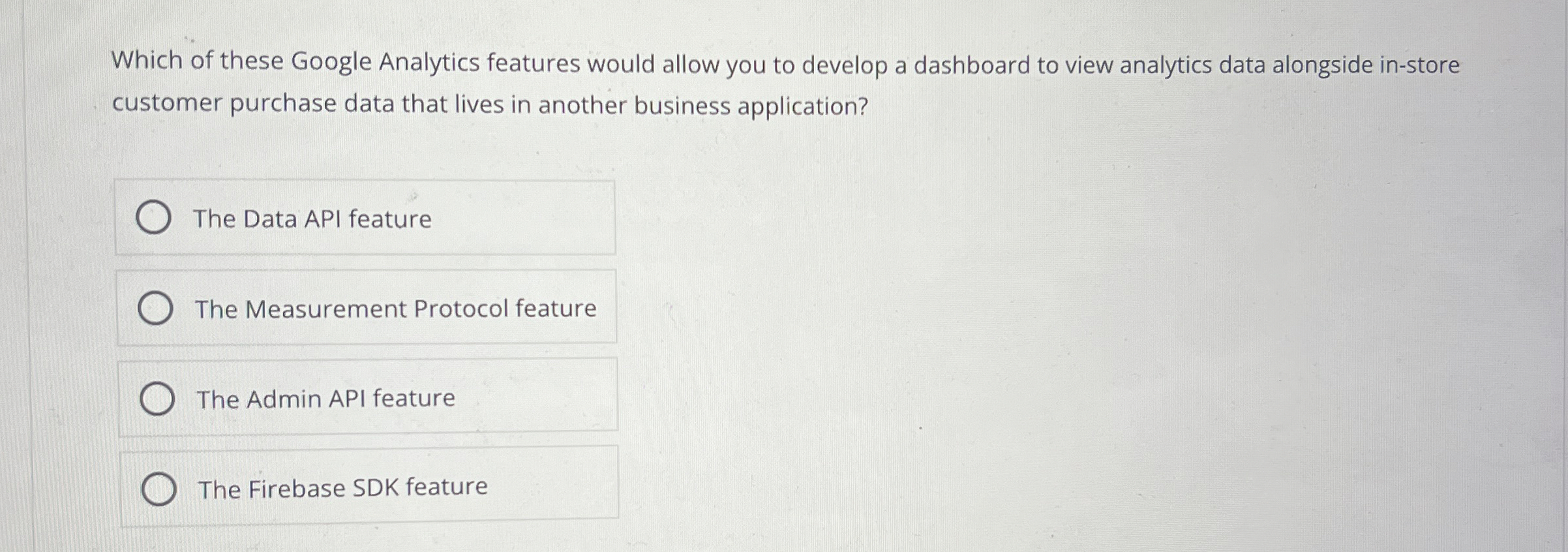 Solved Which of these Google Analytics features would allow | Chegg.com