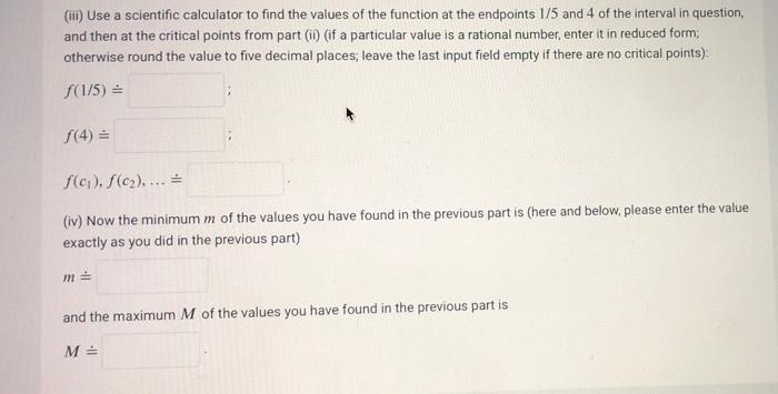 Solved (Min-Max Values of Differentiable Functions). Realize | Chegg.com