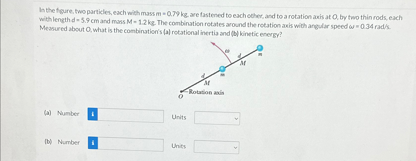 Solved In the figure, two particles, each with mass | Chegg.com
