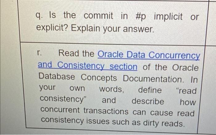 Solved q. Is the commit in #pimplicit or explicit? Explain | Chegg.com