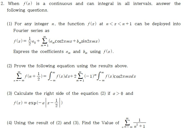 Solved integral in all intervals, answer the 2. When f(x) is | Chegg.com