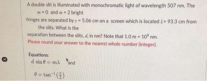 Solved In two separate double slit experiments, an | Chegg.com