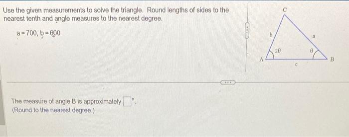 [Solved]: can someone please solve this Use the given measur