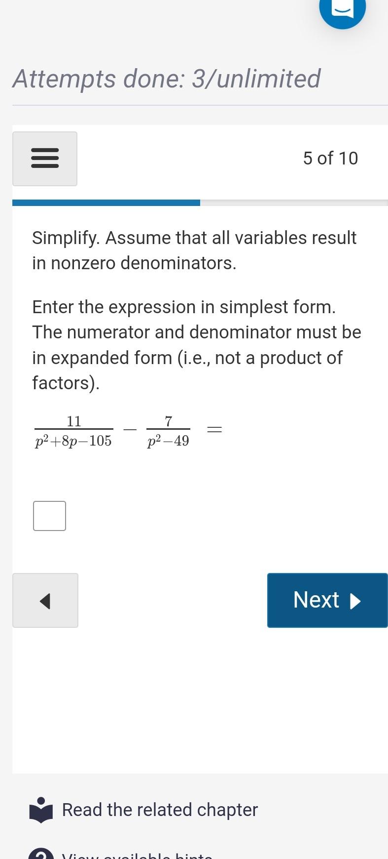 Solved Simplify. State the values excluded from the domain, | Chegg.com