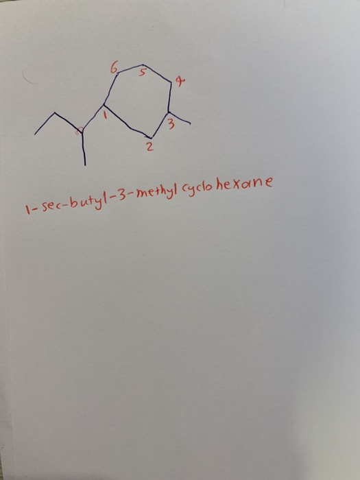 Solved 1-sec-butyl-3-methyl Cyclo hexane | Chegg.com