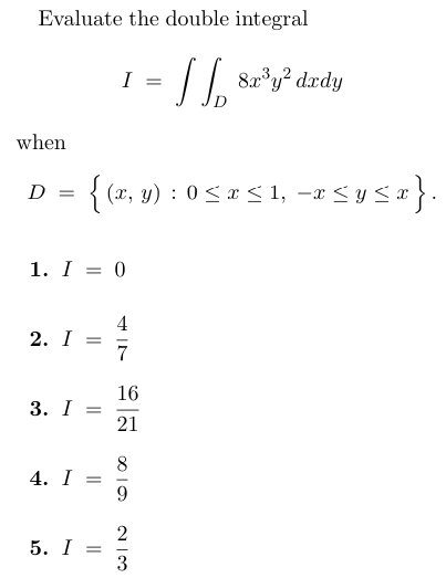 Solved Evaluate the double | Chegg.com