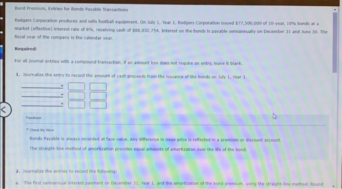 Solved Eond Premium, Entries for Bonds Payable Transactions | Chegg.com