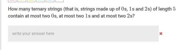 Solved How many ternary strings (that is, strings made up of | Chegg.com