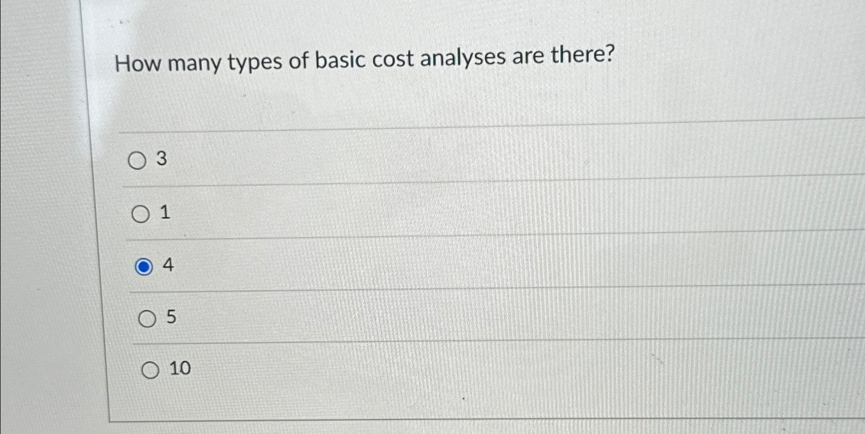 Solved How many types of basic cost analyses are | Chegg.com
