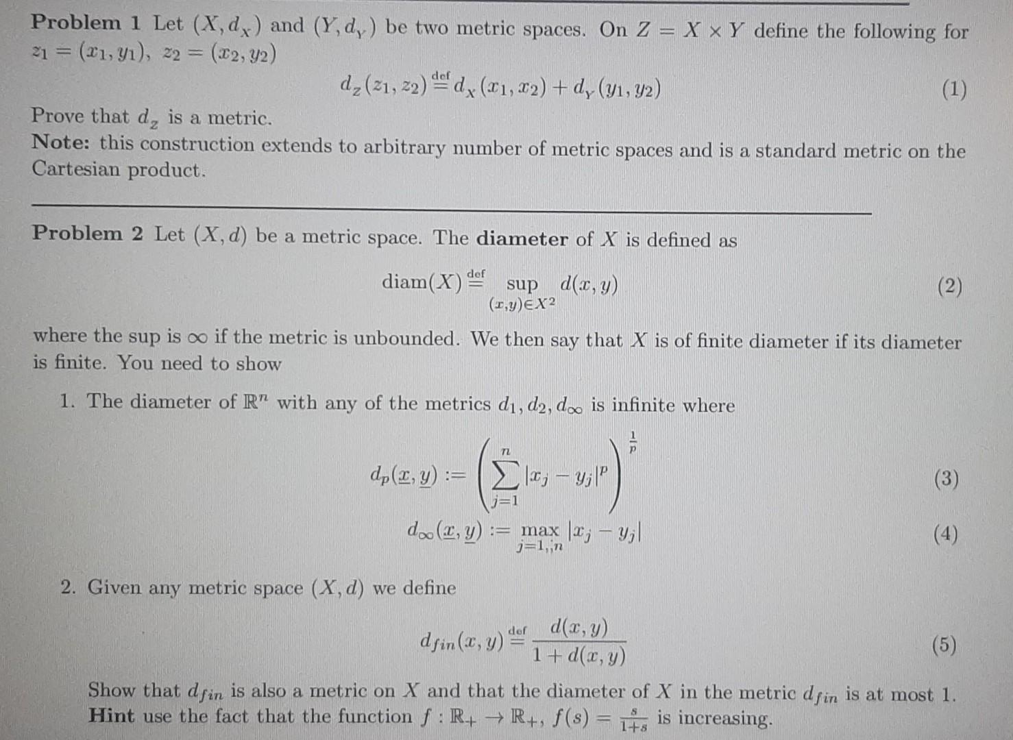 Solved Advanced Real Analysis questions. Please solve both | Chegg.com