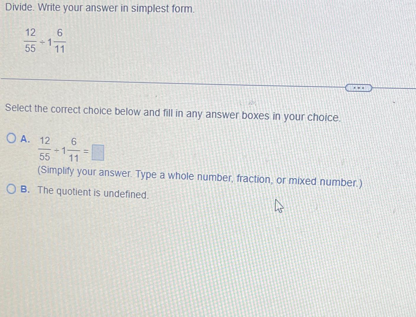 Solved Divide. Write your answer in simplest | Chegg.com