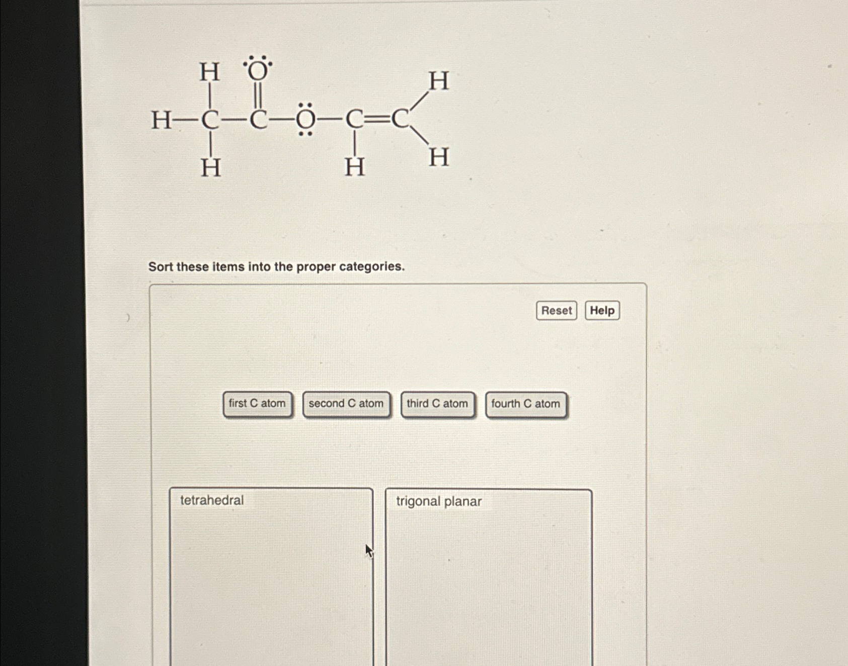 Solved Sort these items into the proper categories.trigonal | Chegg.com