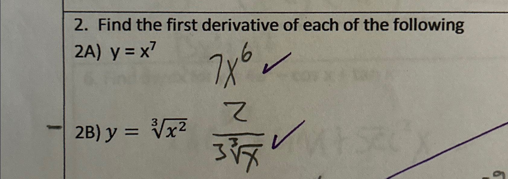 Solved Find the first derivative of each of the | Chegg.com