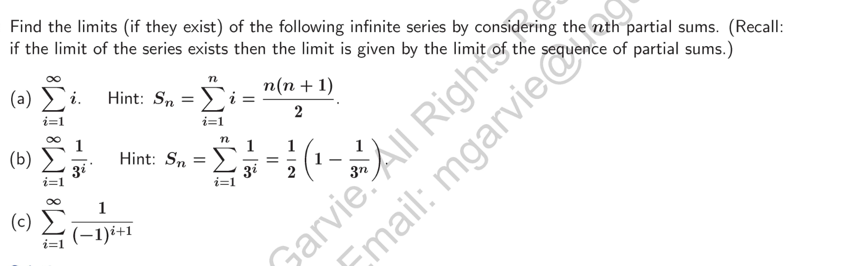 Solved Find the limits (if they exist) ﻿of the following | Chegg.com