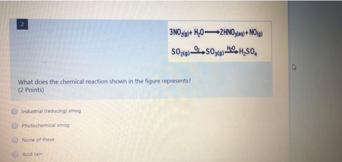Solved 2 3NO2(9)+ H20—2HNO3(aq) + NO(g) S021) 290369) | Chegg.com