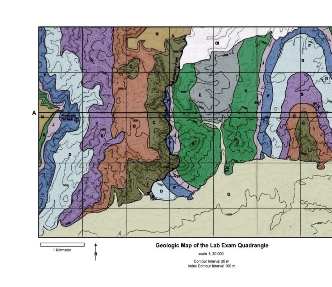 Geologic Map Analysis Please give answers of all | Chegg.com