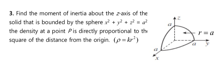 Solved 3. Find the moment of inertia about the z-axis of the | Chegg.com