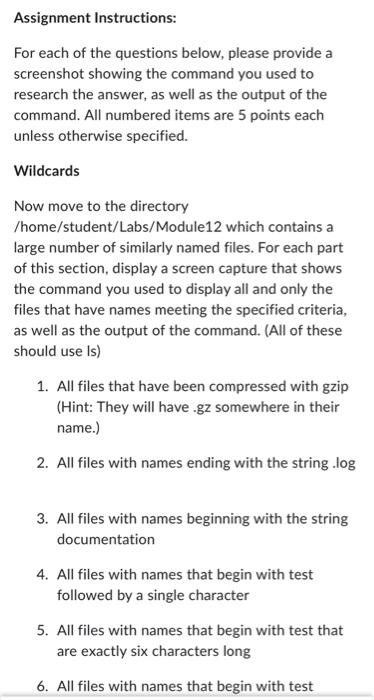 Solved Assignment Instructions: For each of the questions | Chegg.com