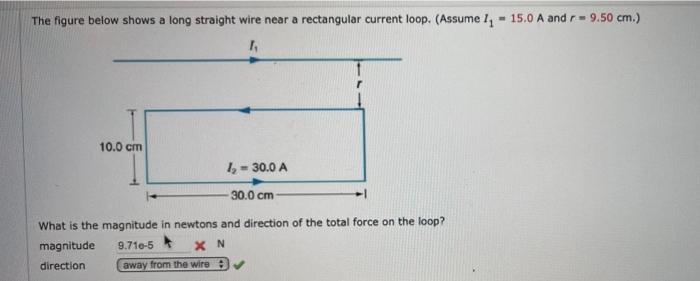 Solved The figure below shows a long straight wire near a | Chegg.com