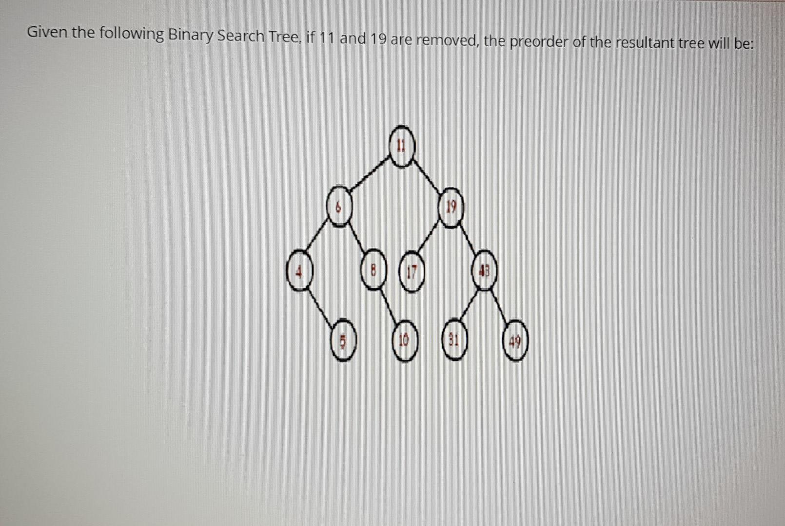 Solved Given the following Binary Search Tree, if 11 and 19 | Chegg.com