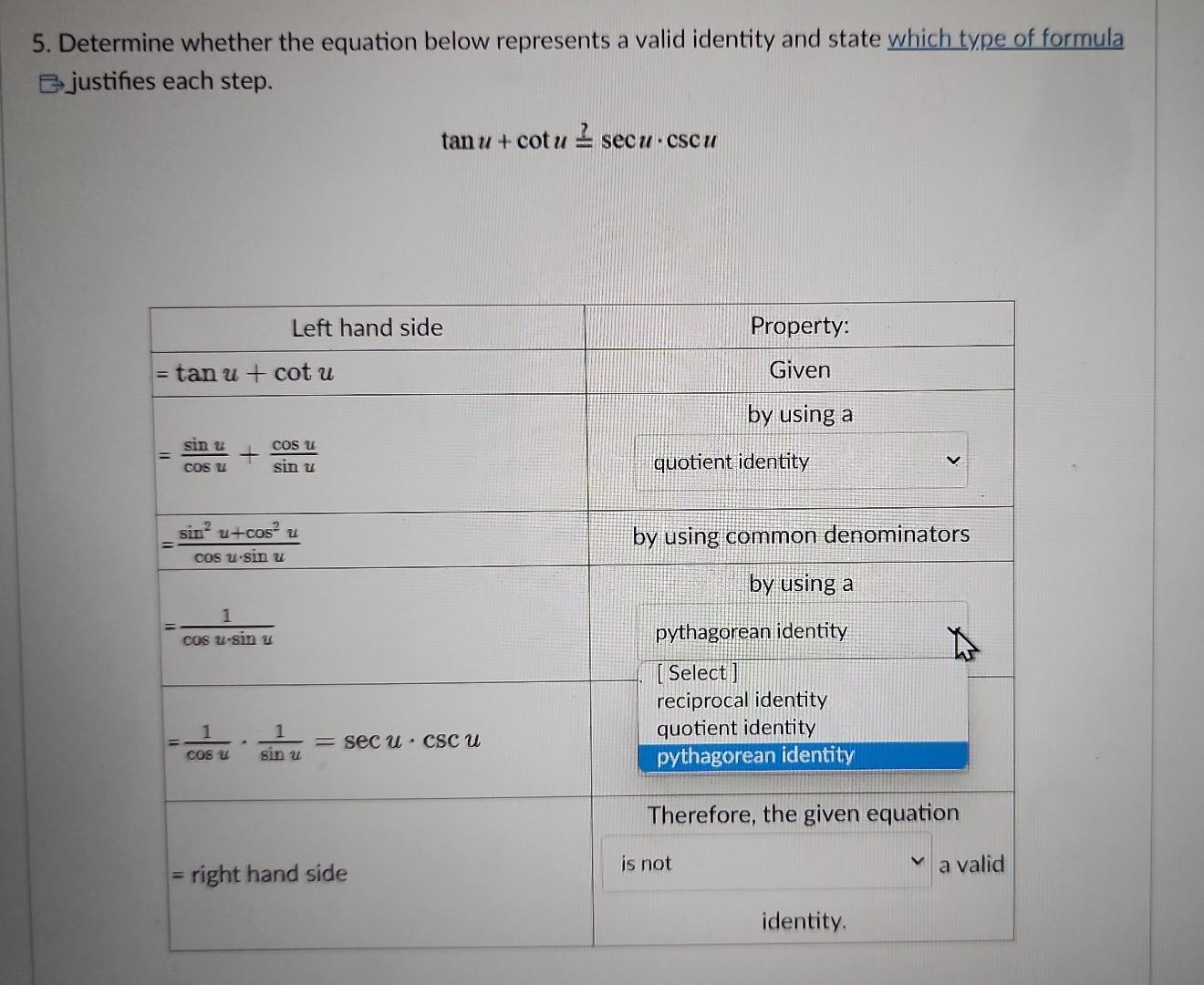 Solved 5. Determine whether the equation below represents a | Chegg.com