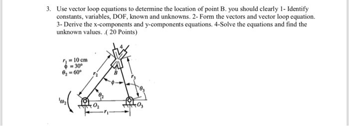 Solved Use Vector Loop Equations To Determine The Location