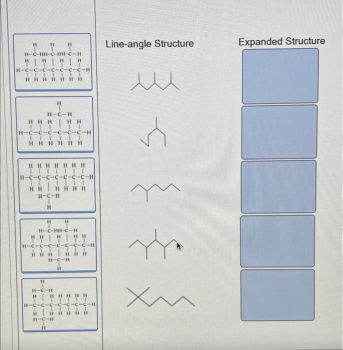 Solved Line-angle Structure Expanded Structure | Chegg.com