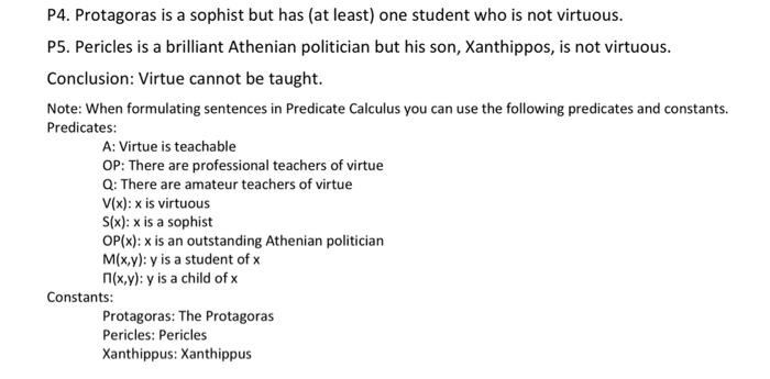 Solved Write the sentences below in Predicate Logic and | Chegg.com
