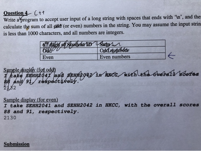 Solved Question 4 (tt Write a program to accept user input | Chegg.com
