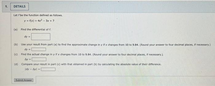 Solved Let f be the function defined as follows. | Chegg.com