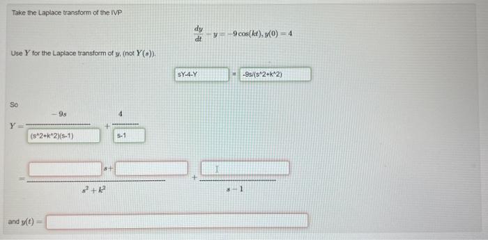 Solved Take the Laplace transtorm of the IVP | Chegg.com