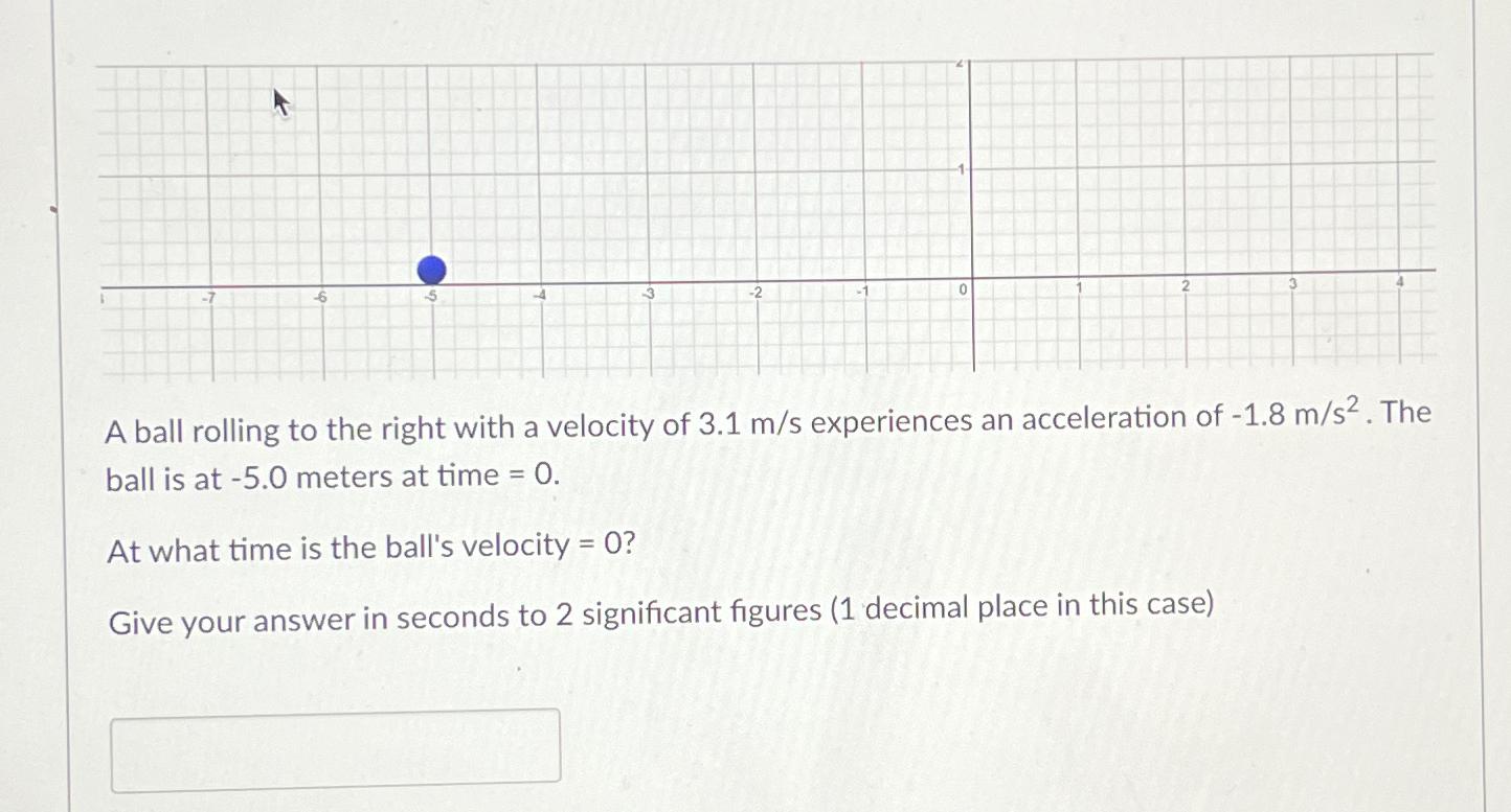 Solved A ball rolling to the right with a velocity of | Chegg.com