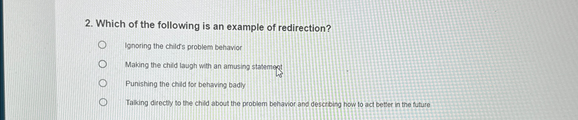 Solved Which of the following is an example of redirection? | Chegg.com