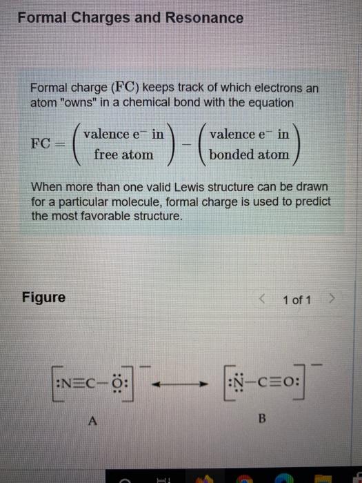 Solved formal charge (FC) keeps track of which electrons an | Chegg.com